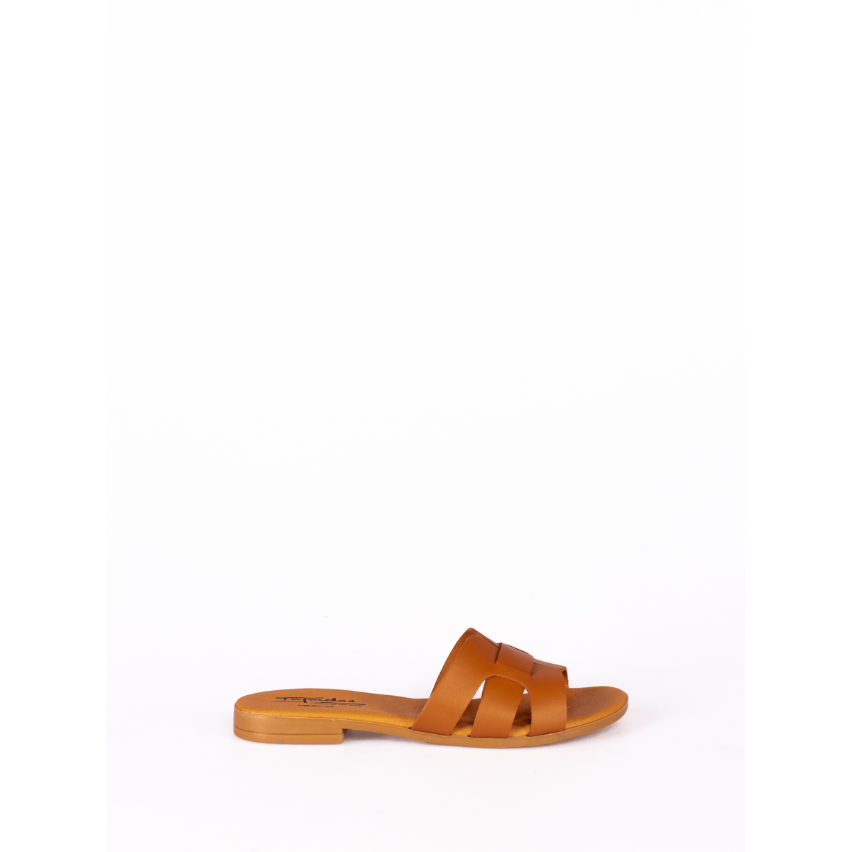 Leather Strappy Slippers - V25SS413-T2401-PCM - Tapadas