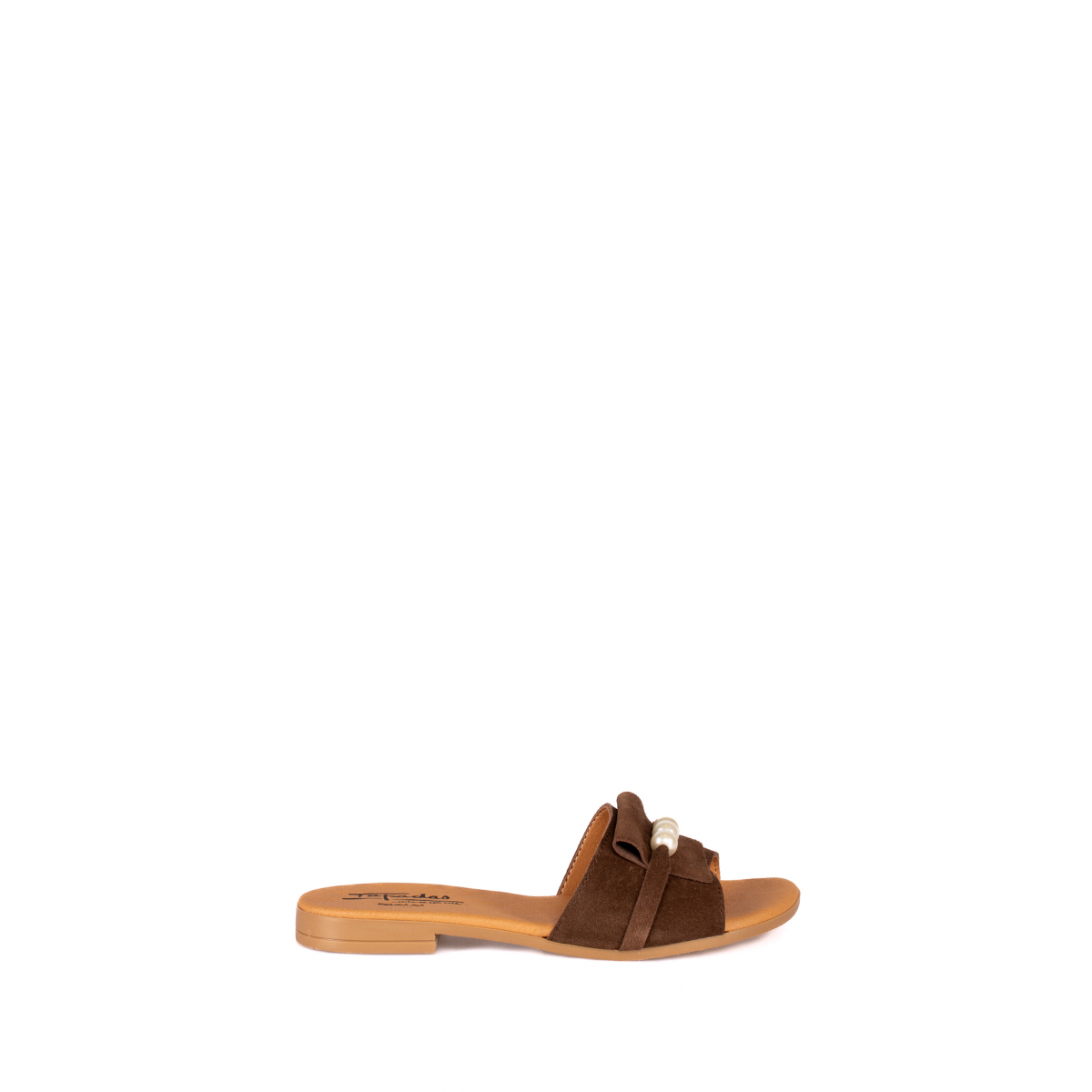 Suede Flip Flops with Pearl Detail - V25SS413-T25111-CCT - Tapadas