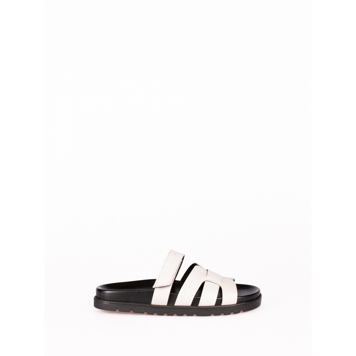 Bio Leather Slipper with Velcro - V25SS413-T2547-PBR - Tapadas
